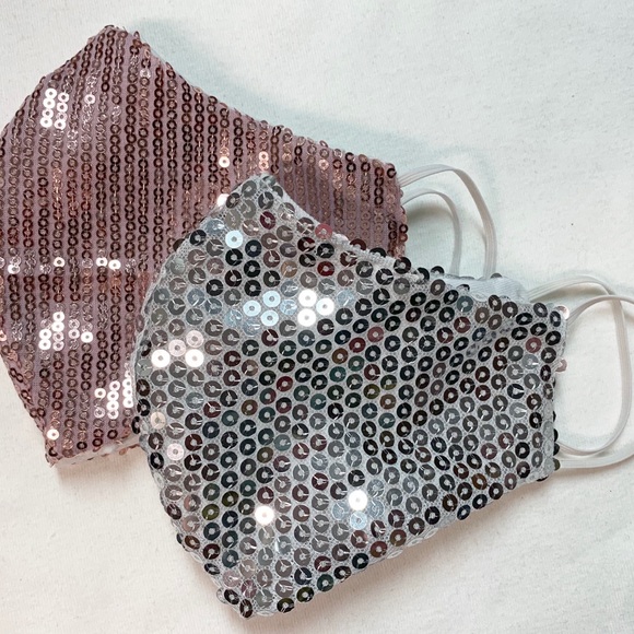 Hand Crafted | Accessories | Custom Handmade Sequin Face Mask W Pocket ...